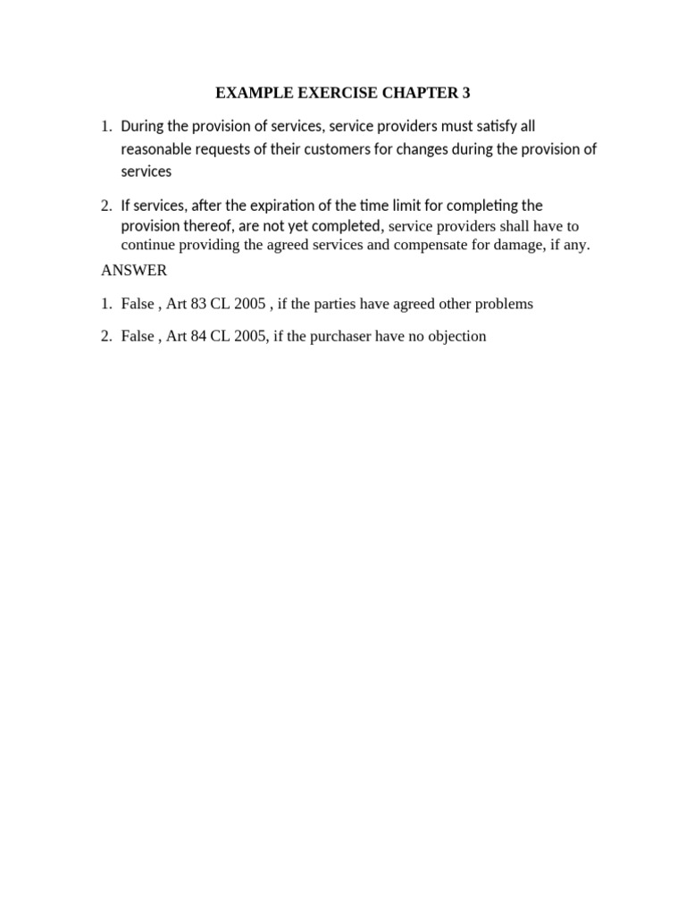 Example Exercise Chapter 3 | PDF