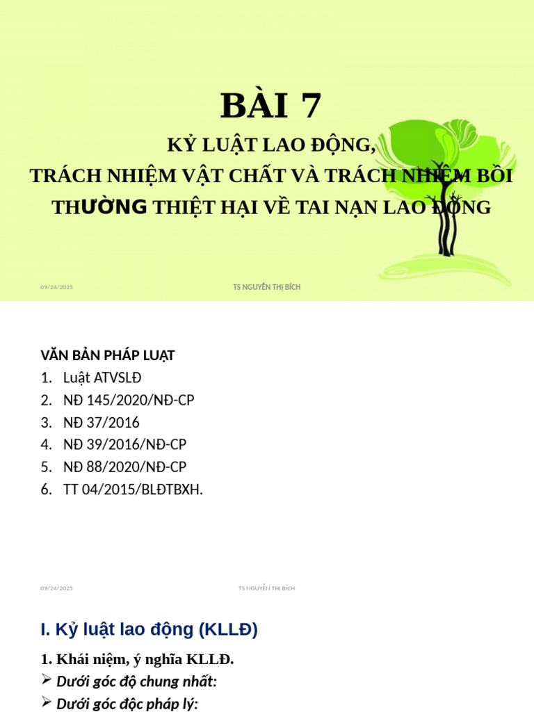 Bài 7 KLLD-TNVC-BTTH | PDF