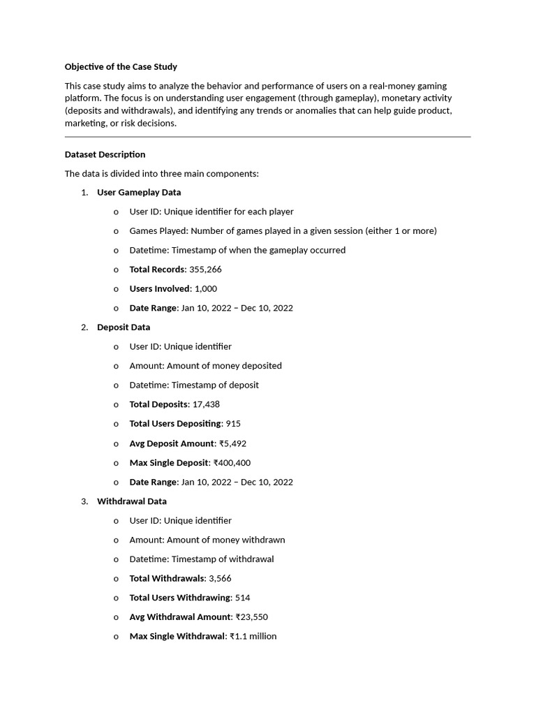 User Behavior Analysis in Gaming Platform | PDF