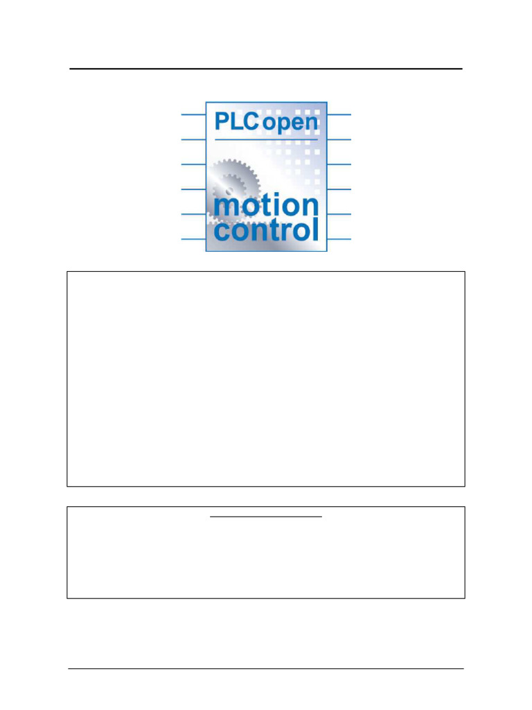 PLCopen Motion Control Compliance Guide | PDF | Parameter (Computer ...
