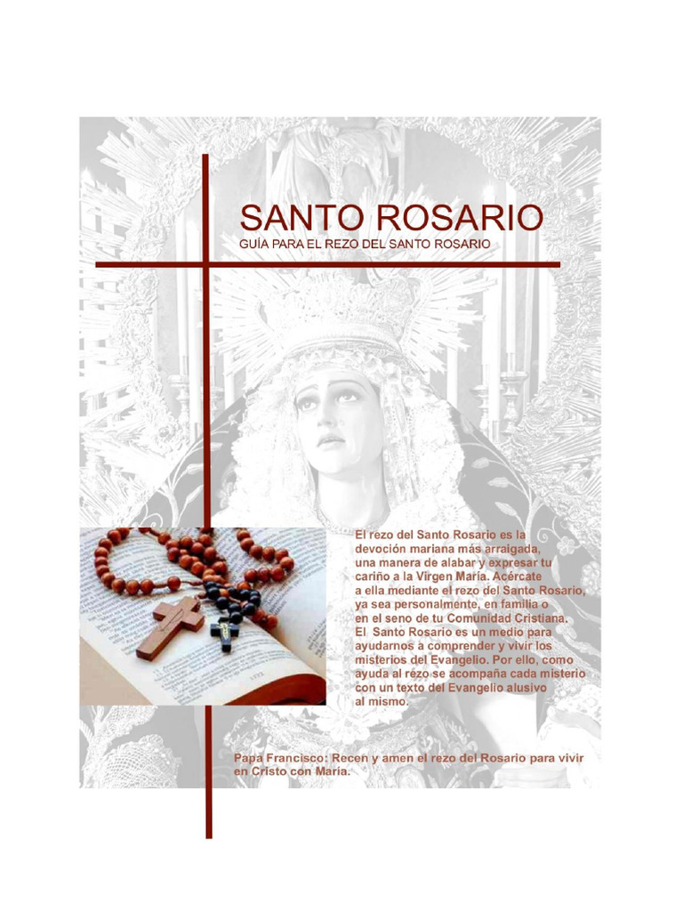 Guia para El Rezo Del Santo Rosario Tamano Cuartilla A5 | PDF | María ...
