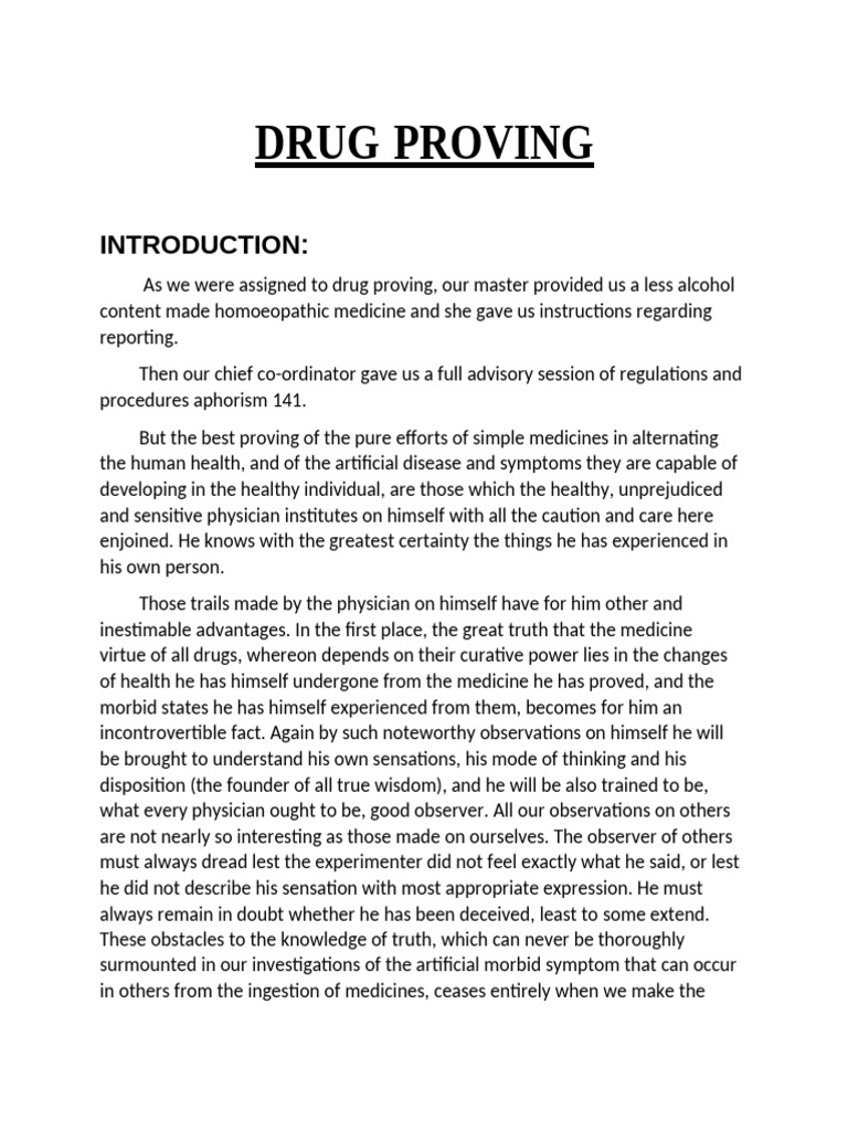 Drug Proving SHIVANI | PDF | Medicine