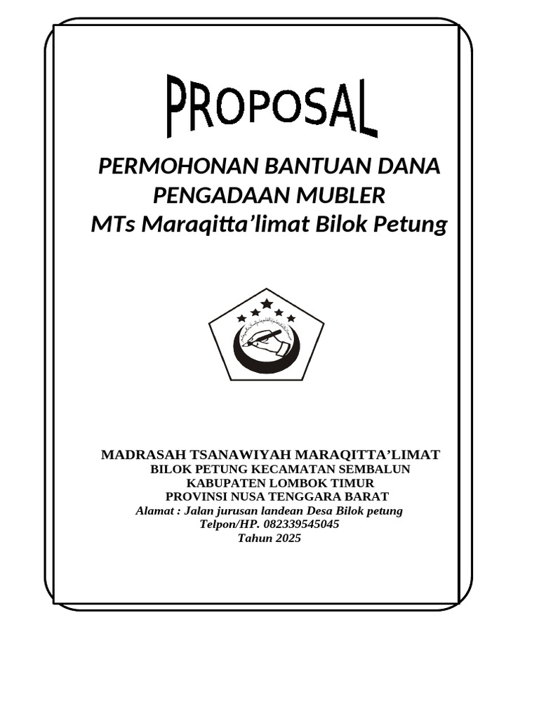 Lampiran Proposal Mubler | PDF