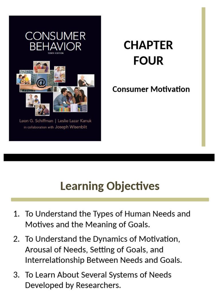 Consumer Behavior Chap 4 - Motivation | PDF | Blog | Motivation