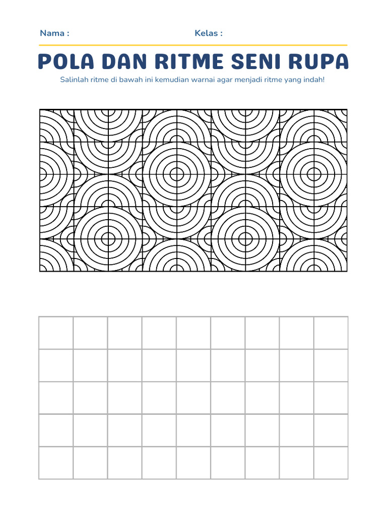 Pola Dan Ritme Seni Rupa Lembar Kerja Biru Ilustratif | PDF