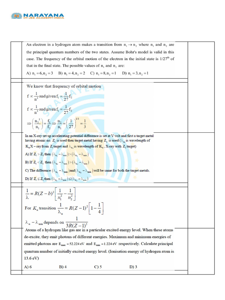 Atomic Physics Revision Syllabus | PDF | Physical Sciences | Physics