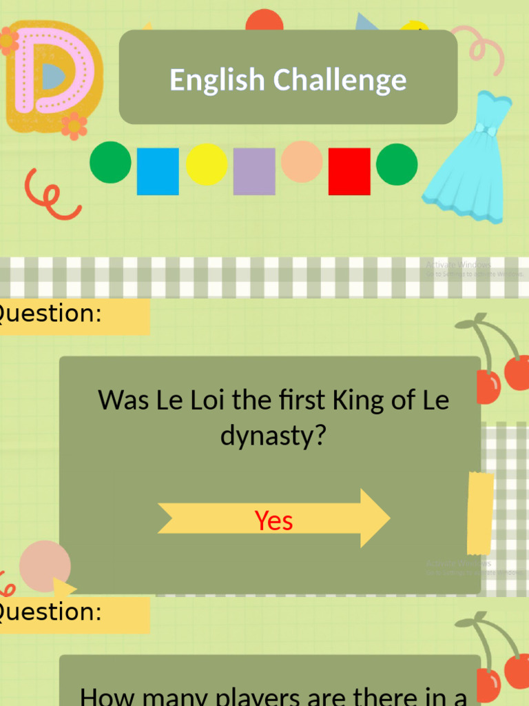 English Challenge 5 | PDF