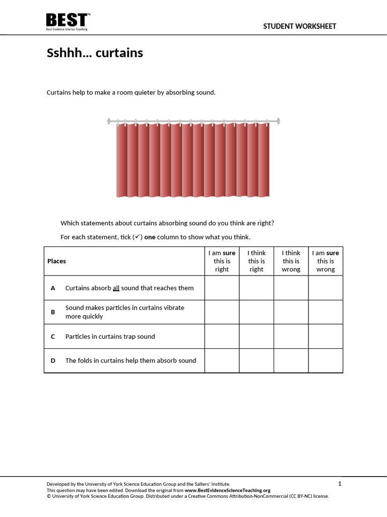 BEST Diagnostic - SSHHH Curtains | PDF
