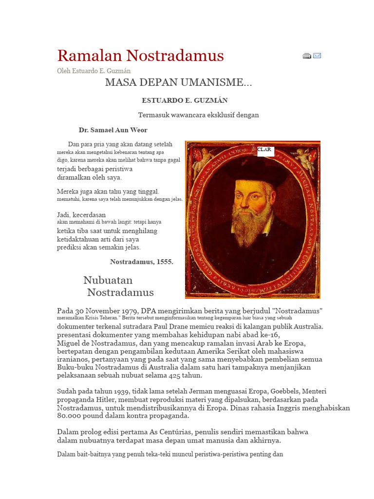 Ramalan Nostradamus | PDF