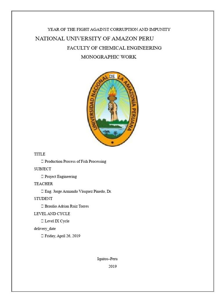 Fish Processing Production Process Guide | PDF | Water | Salt