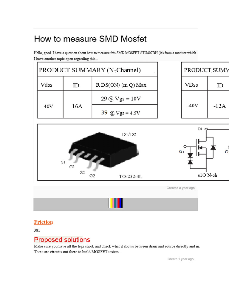 How To Measure SMD MOSFET | PDF