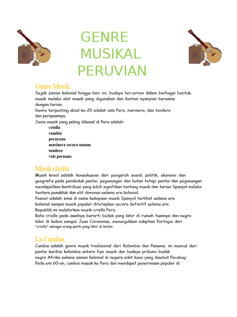 Genre Musik Peru | PDF