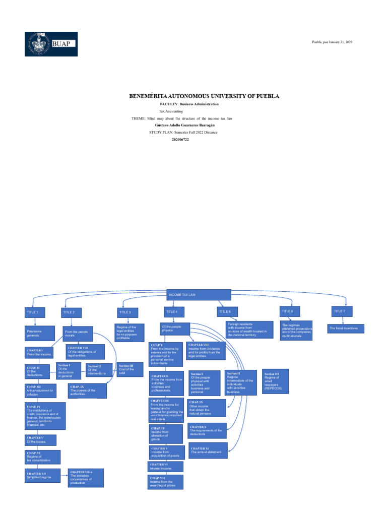 Activity 3. Mind Map On The Structure of The Income Tax Law | PDF ...