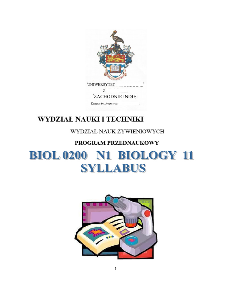 Biol 0200 Sylabus | PDF
