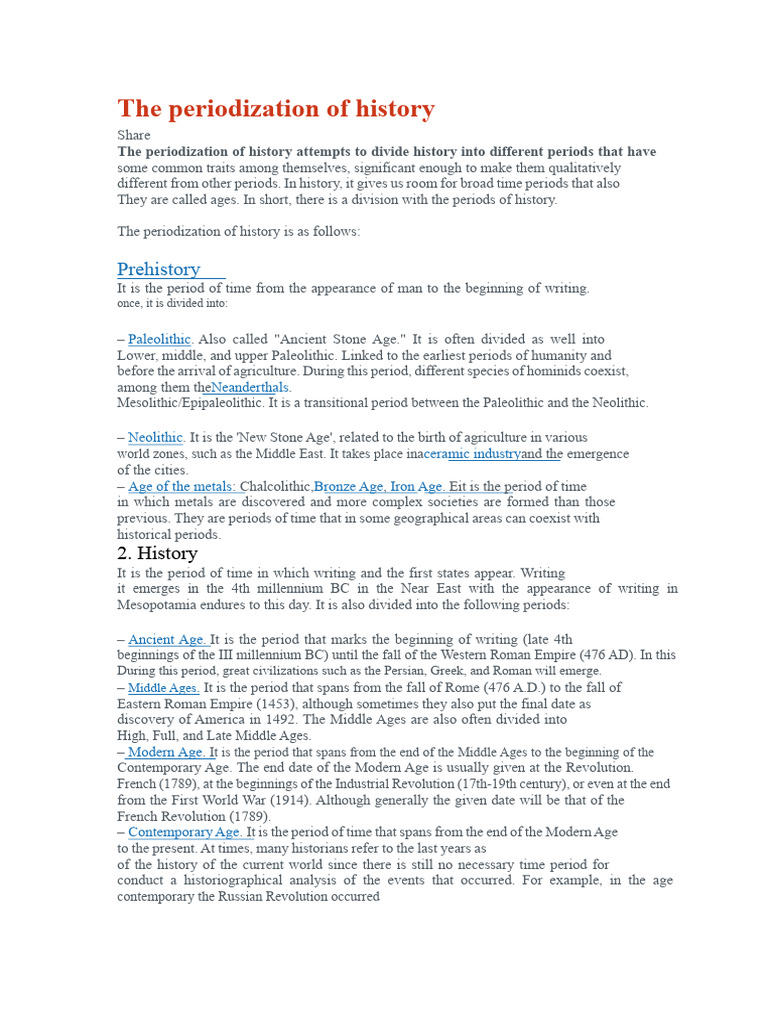 The Periodization of History | PDF | Science | Methodology