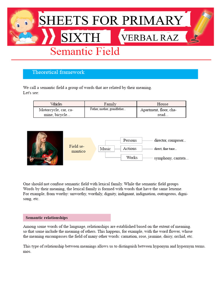 Semantic Relationships For Sixth Grade of Primary Education | PDF ...