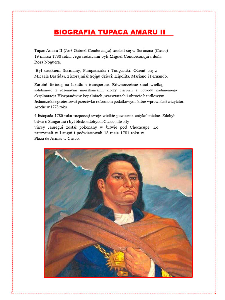 Biografia Tupaca Amaru II | PDF
