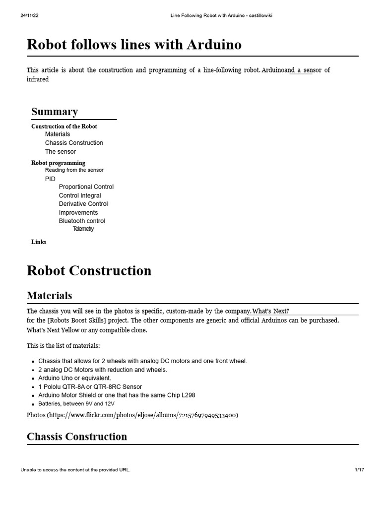 Robot Follows Lines With Arduino - Castillowiki | PDF | Arduino | Light ...
