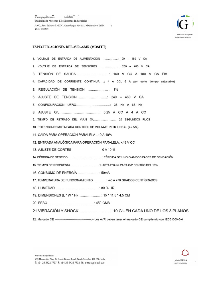Avr SMR | PDF | Corriente continua | Diodo emisor de luz
