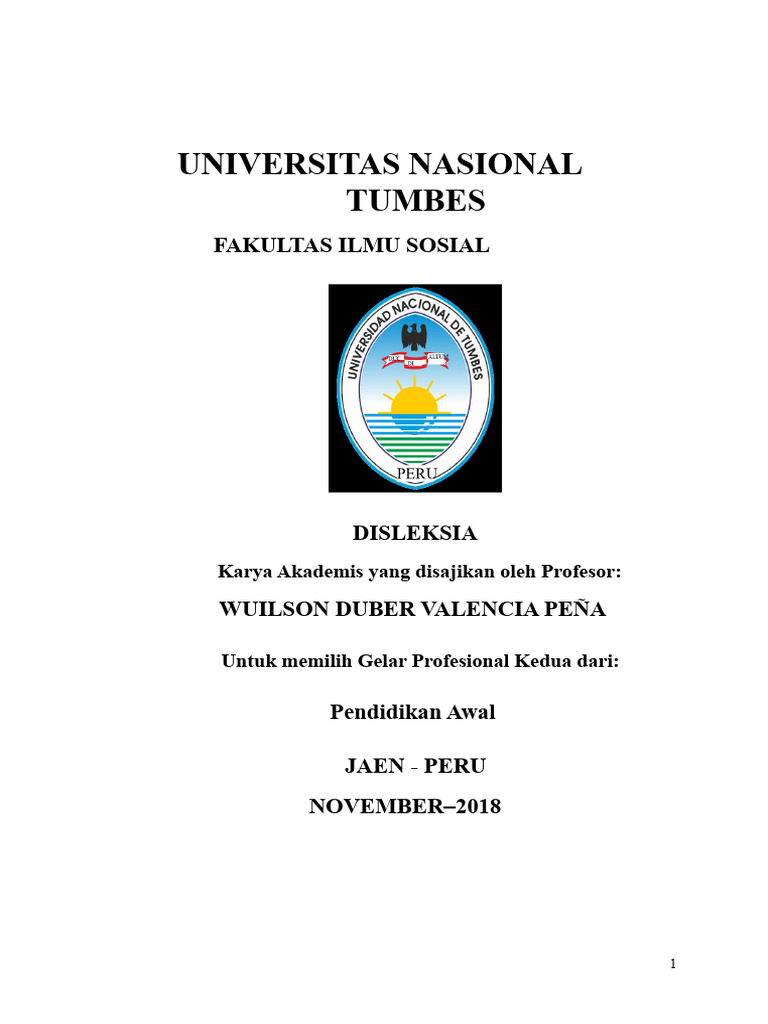 Monografi Disleksia | PDF