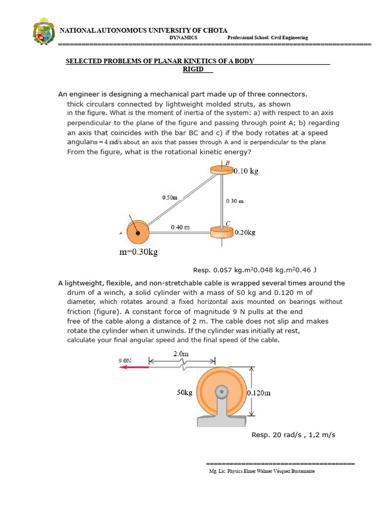 Planar Kinetics Problems in Dynamics | PDF | Rotation Around A Fixed ...