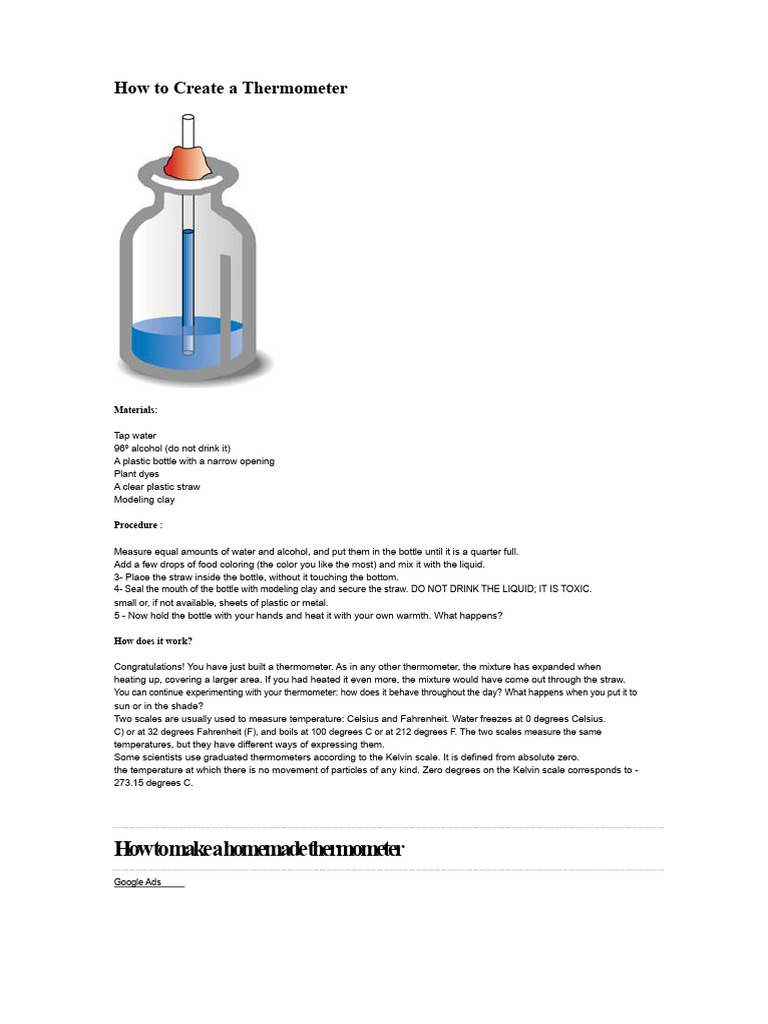 How To Create A Thermometer | PDF | Thermometer | Temperature