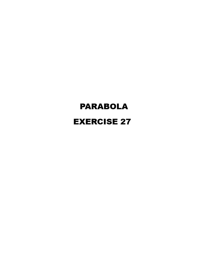 Parabola Exercise 27 All Resolved | PDF | Theoretical Computer Science ...