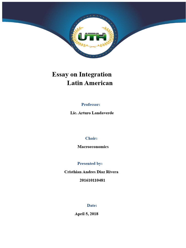 Essay On Latin American Integration | PDF | Macroeconomics | Neoliberalism