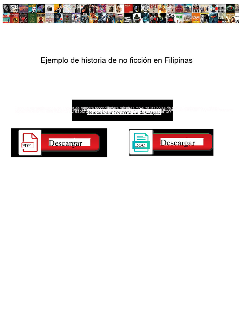 Ejemplo de Historia de No Ficción en Filipinas | PDF | No ficción ...