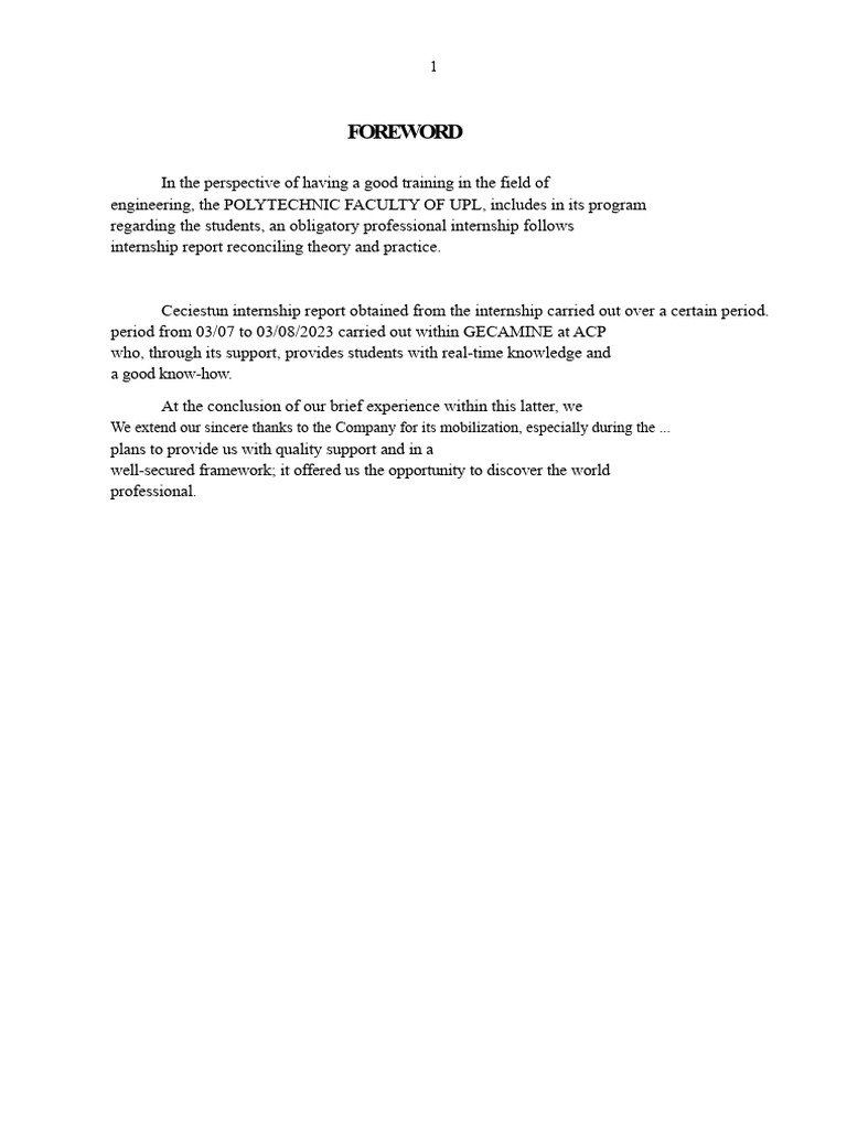 UPL Engineering Internship Report 2023 | PDF | Foundry | Secondary ...