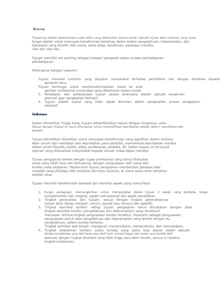Pentingnya Tujuan dalam Pendidikan | PDF