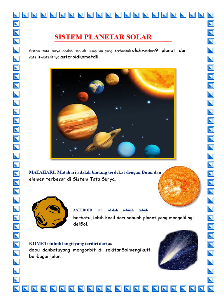 Sistem Tata Surya: Planet dan Elemen | PDF