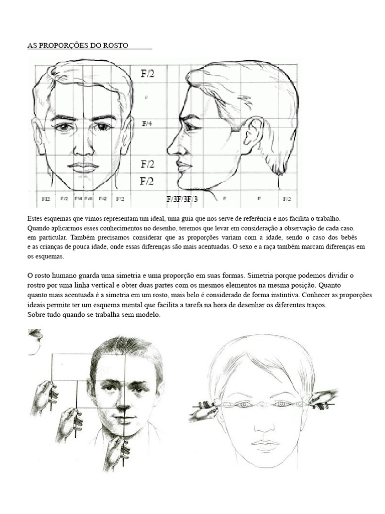 As Proporções do Rosto | PDF | Desenho | Humano