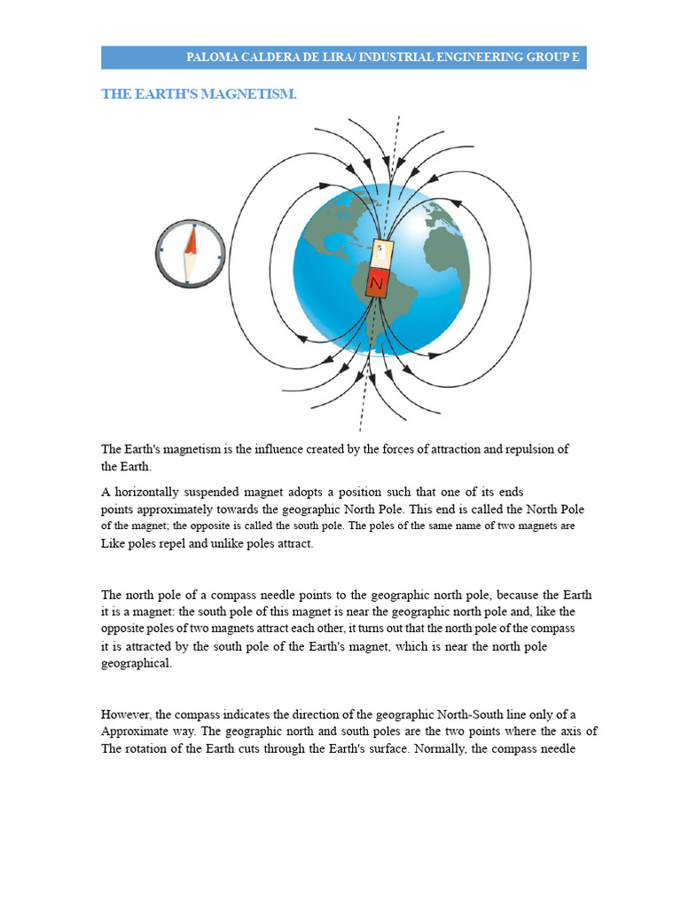 The Earth's Magnetism (1) | PDF | Magnetism | Earth's Magnetic Field