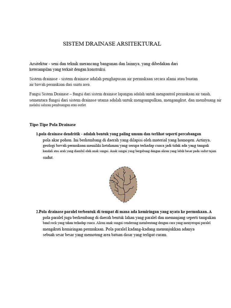 Sistem Drainase Arsitektural dan Tipe-Tipenya | PDF