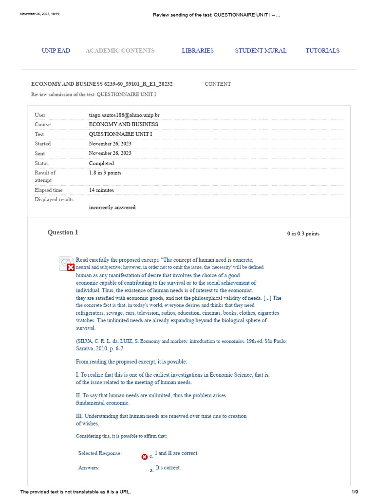 Test Review: Economy and Business Unit I | PDF | Goods | Economics