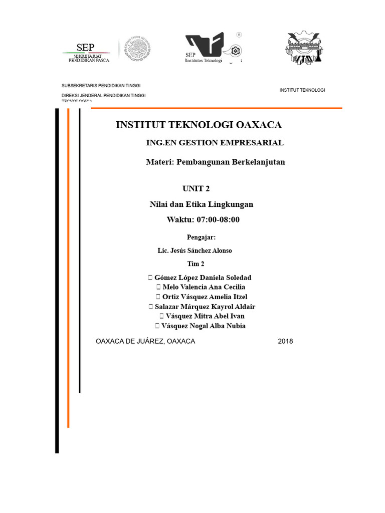 Unitas 2 Nilai Dan Etika Lingkungan | PDF