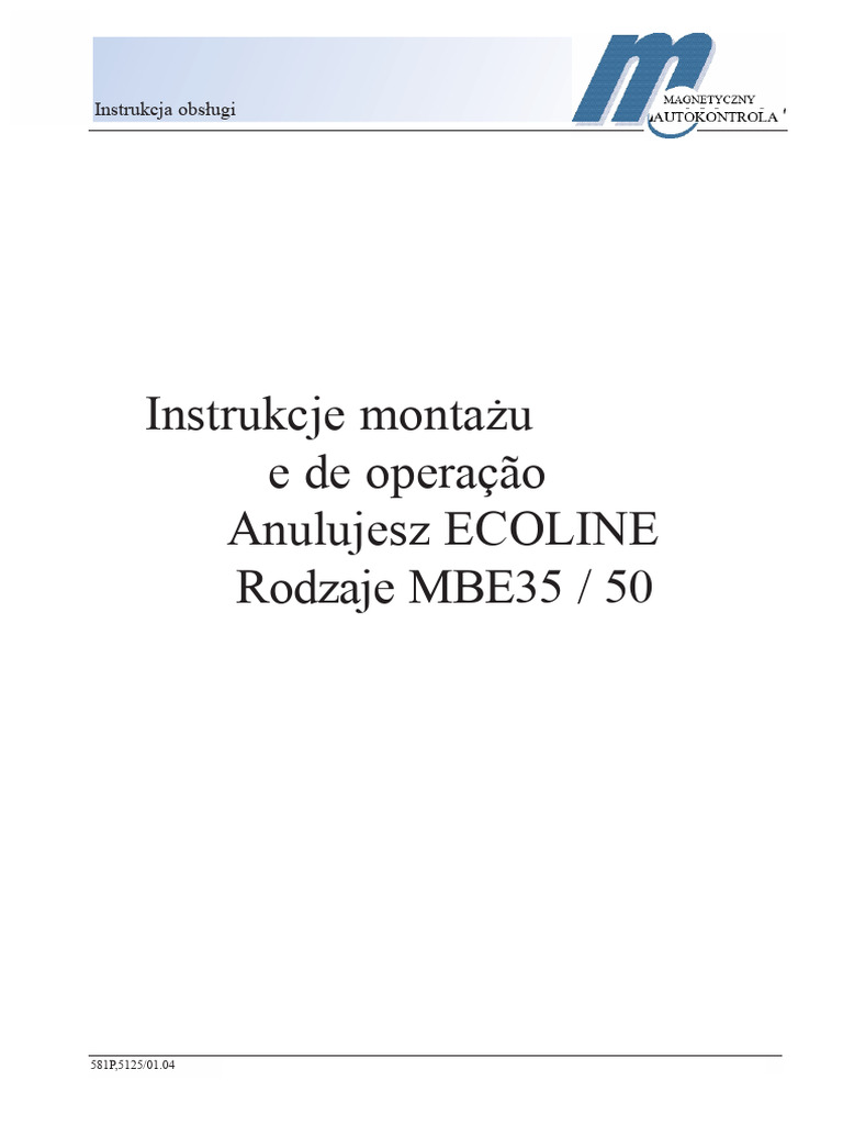Magnetyczna - Brama MBE35/50 | PDF
