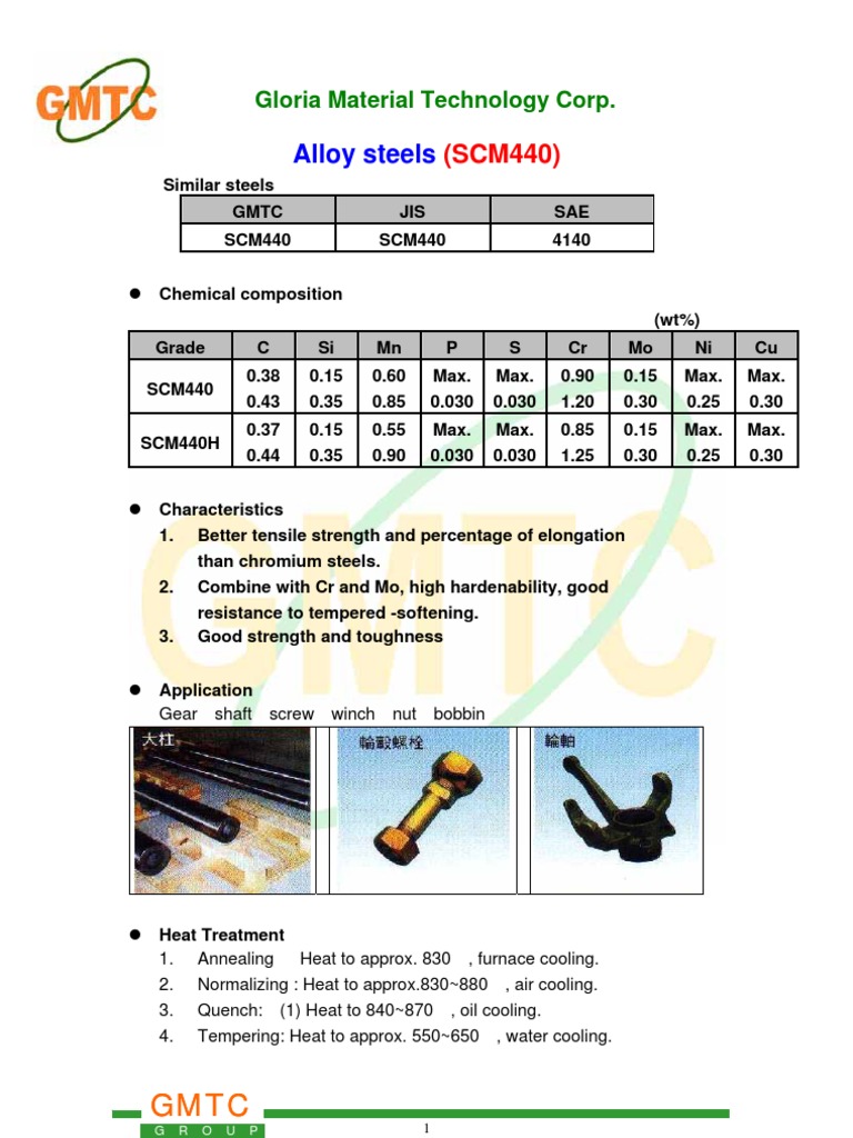 Alloy Steels SCM440 | PDF | Technology & Engineering