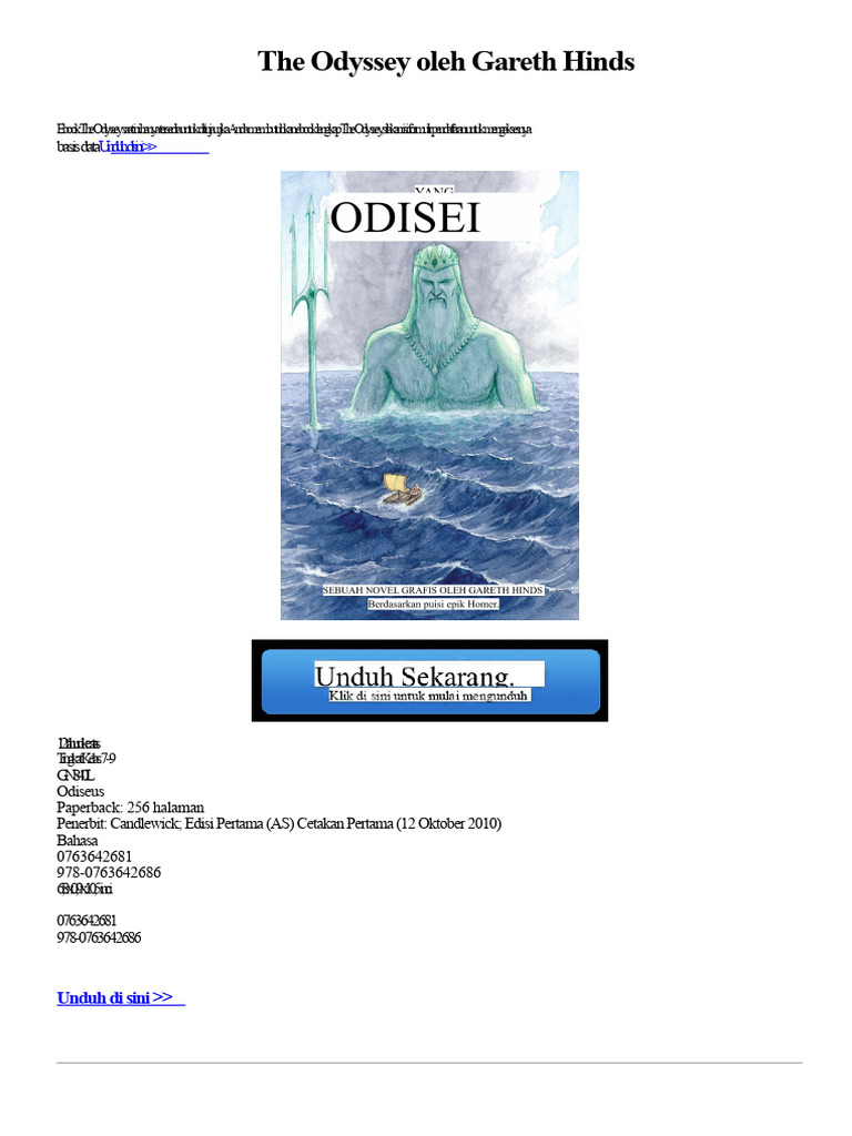 Interpretasi Grafis The Odyssey oleh Hinds | PDF