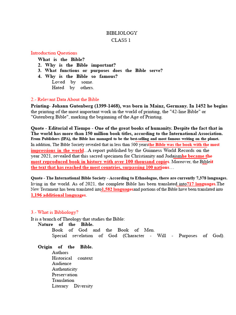 Understanding Bibliology and the Bible | PDF | Biblical Inerrancy | Bible