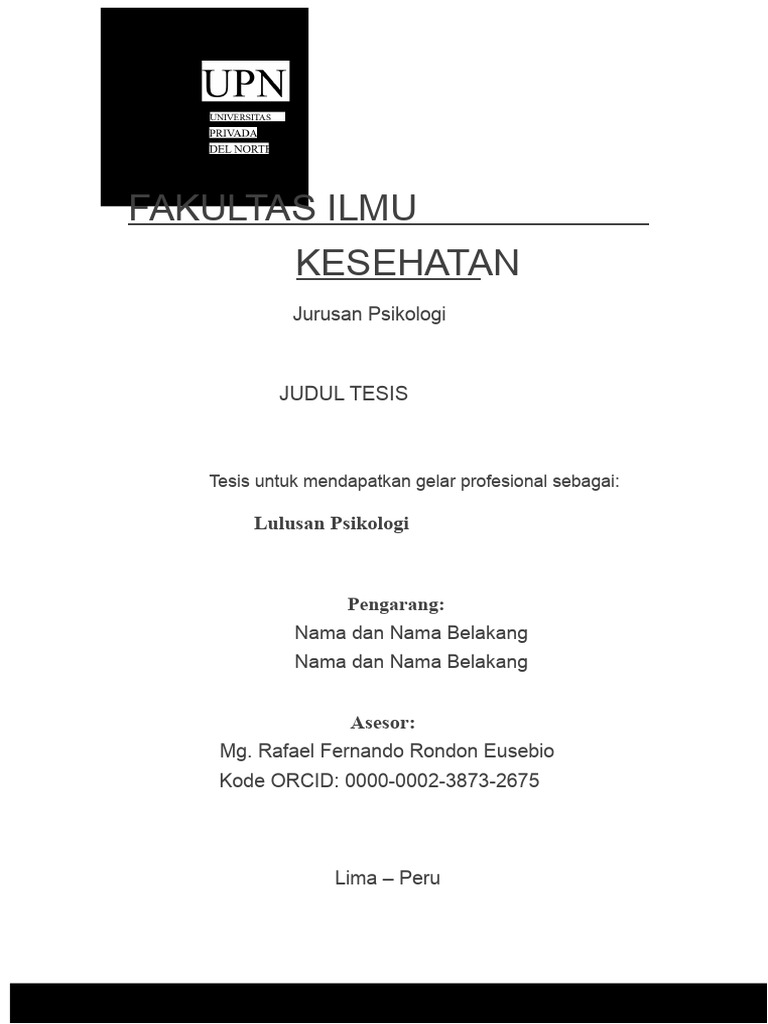 Tesis Psikologi: Panduan Penulisan dan Struktur | PDF