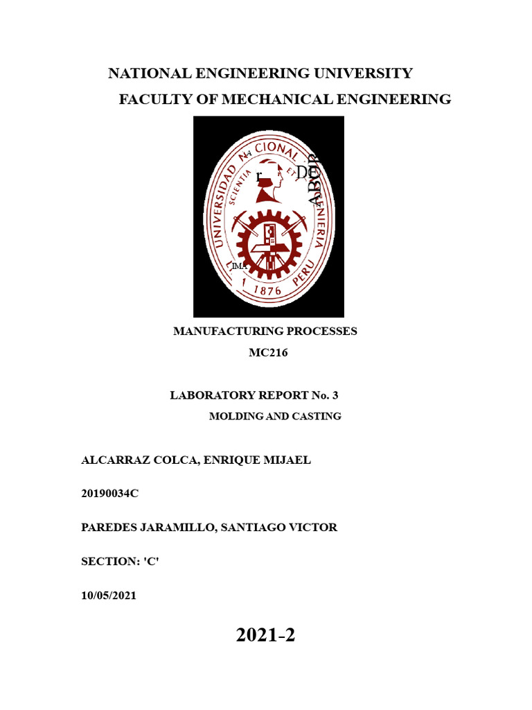 Molding and Casting Laboratory Report | PDF | Foundry | Casting