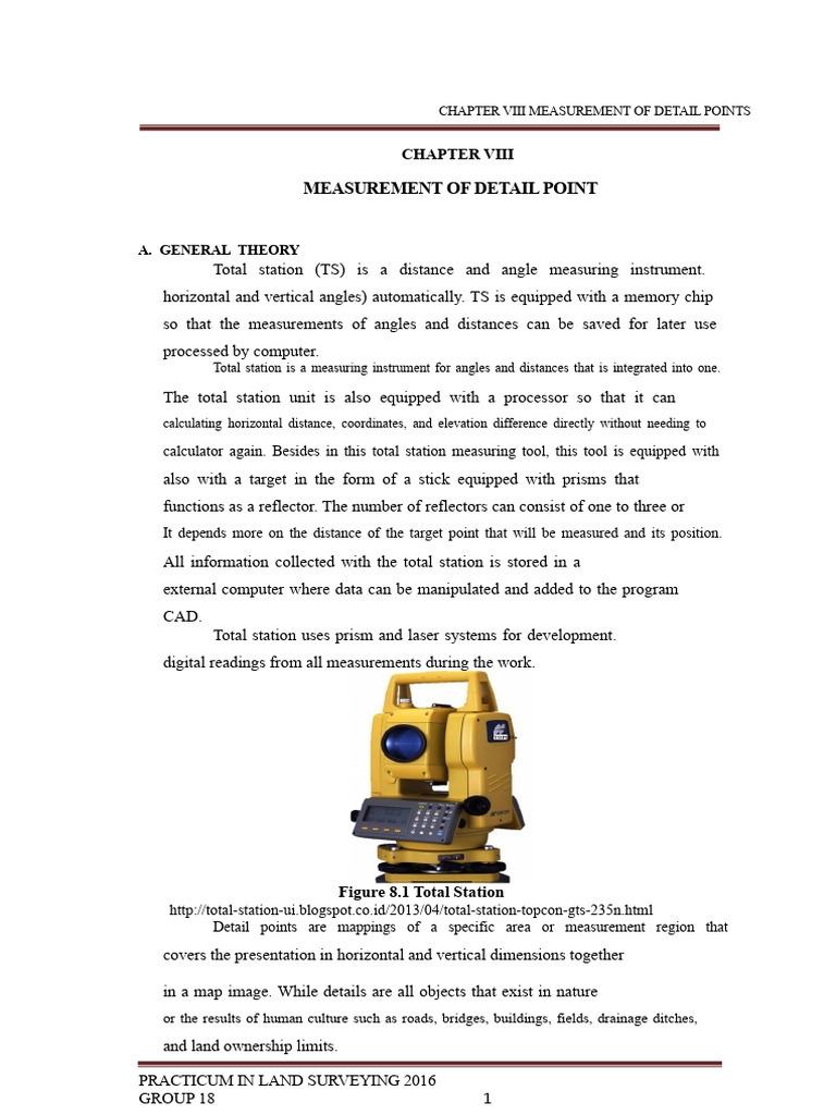 Total Station Detail Title | PDF | Topography | Surveying