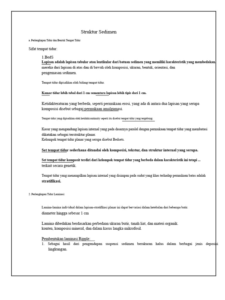 Catatan Struktur Sedimentasi | PDF