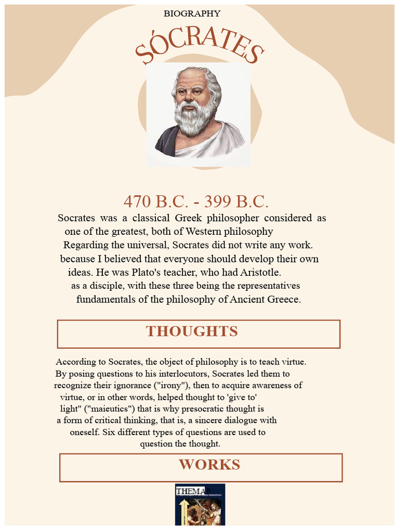 Infographic Biography of Socrates | PDF