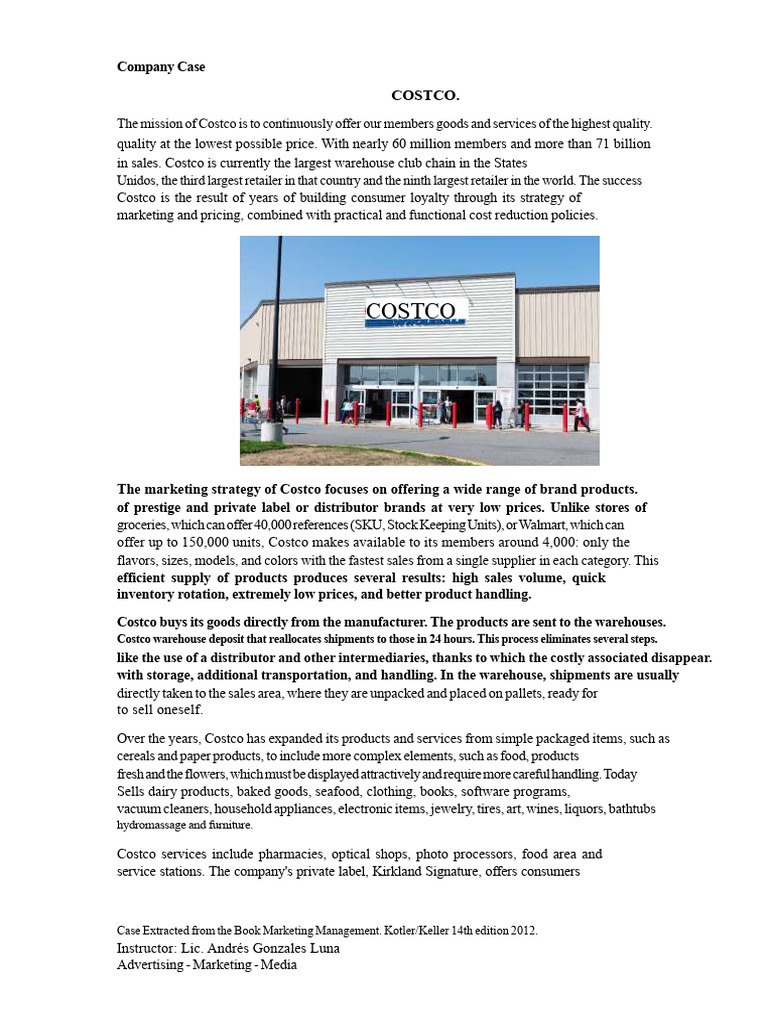 Costco's Marketing and Pricing Strategy | PDF | Costco | Retail