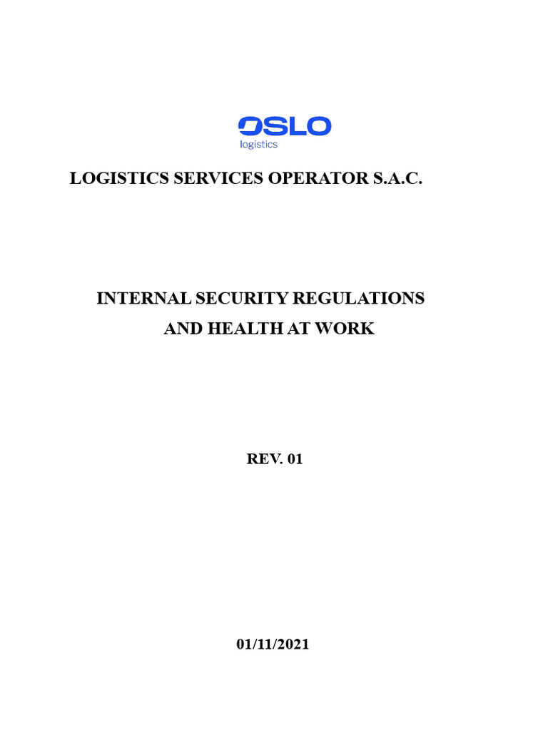Internal Security & Health Regulations | PDF | Occupational Safety And ...