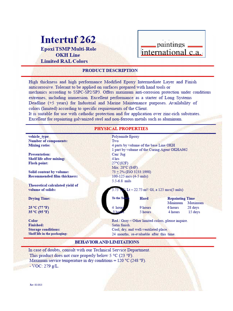 Intertuf 262 | PDF | Paint | Water