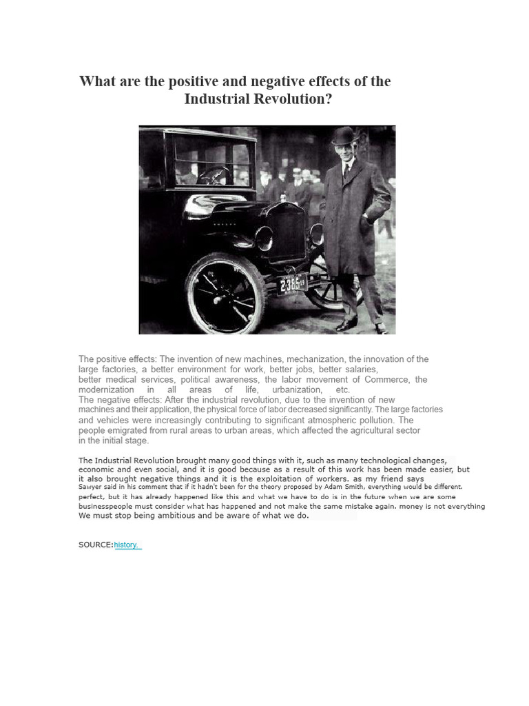 Effects of the Industrial Revolution | PDF | Industrial Revolution ...